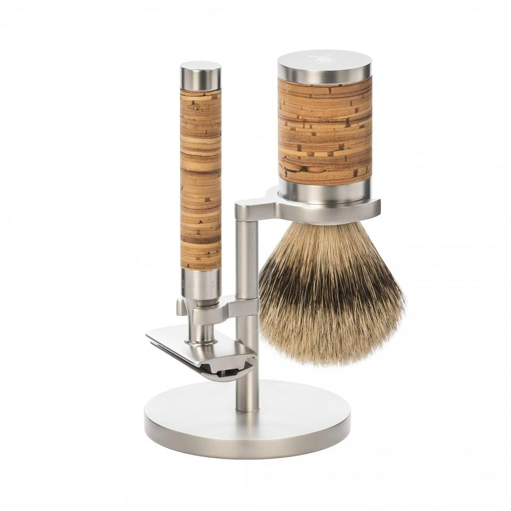Muhle | R95 ROCCA 3-Piece Shaving Set, Birch Bark Handle – Top of the Chain